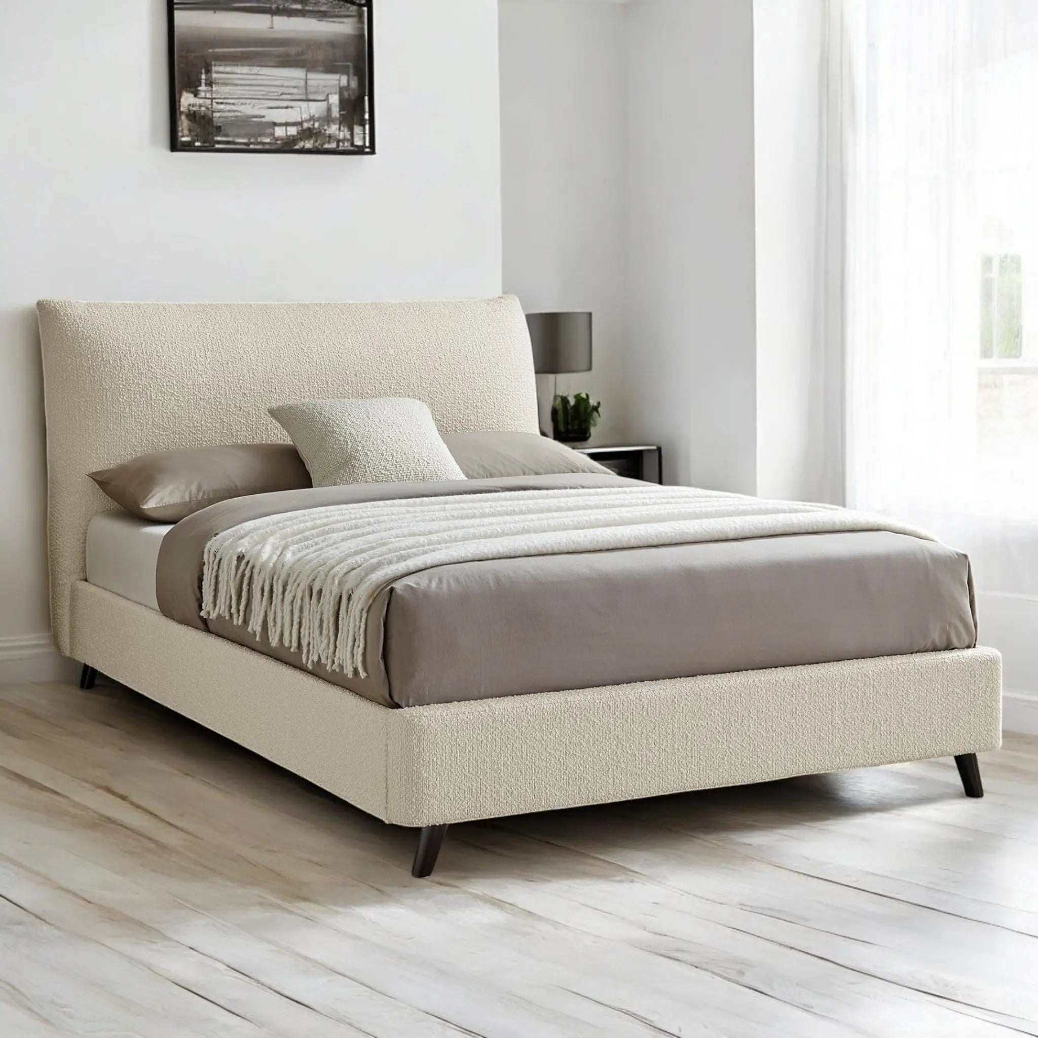 Boucle Fabric Beds - OAT Home