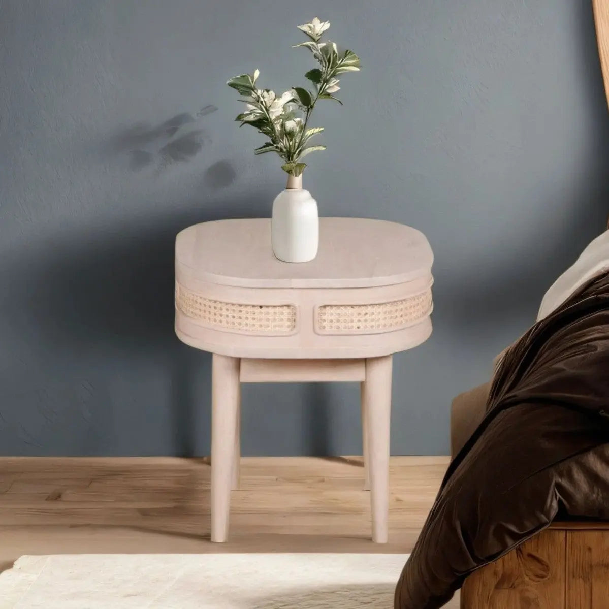 Dingle Wooden Bedside Table - OAT Home
