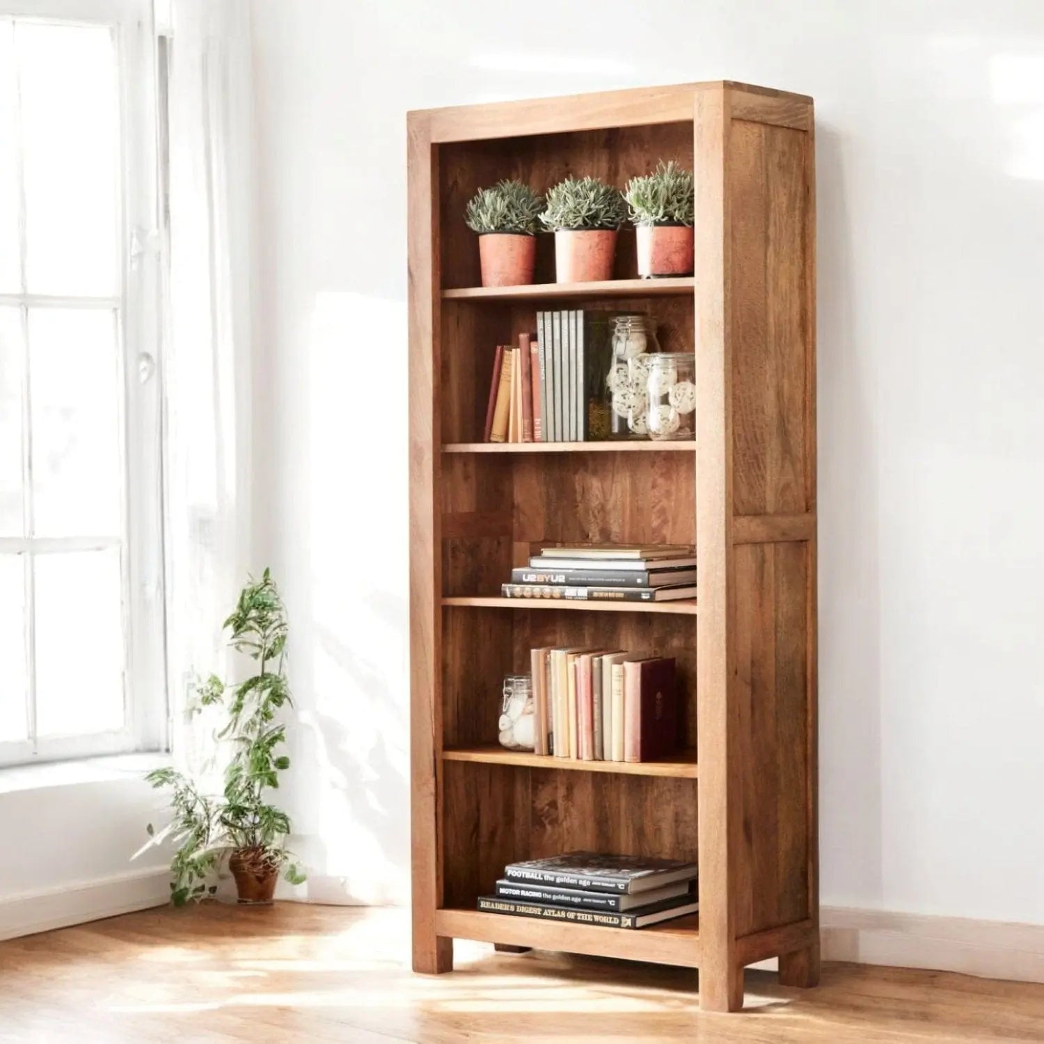 Tibradden Large Wooden Bookcase – OAT Home