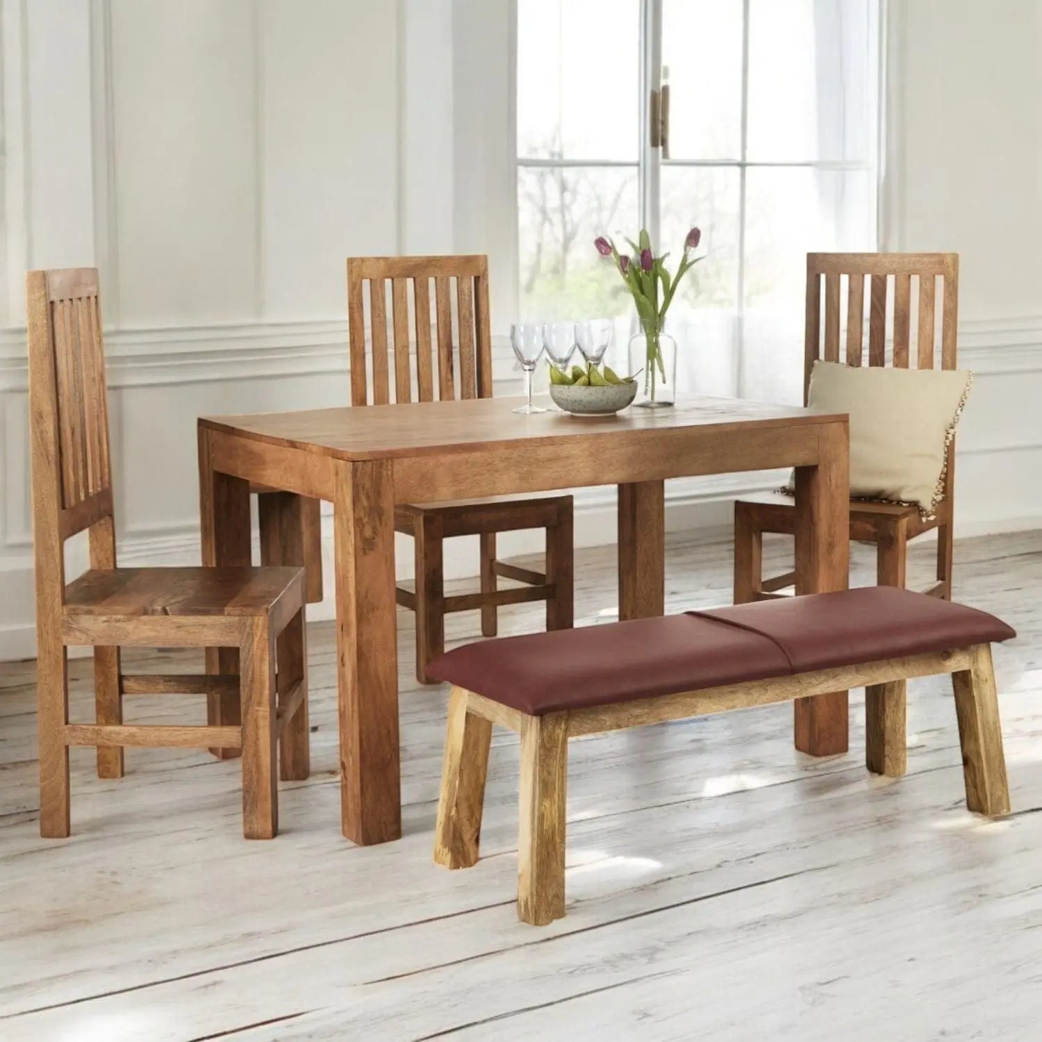 Tibradden Wooden 120cm Dining Table - OAT Home